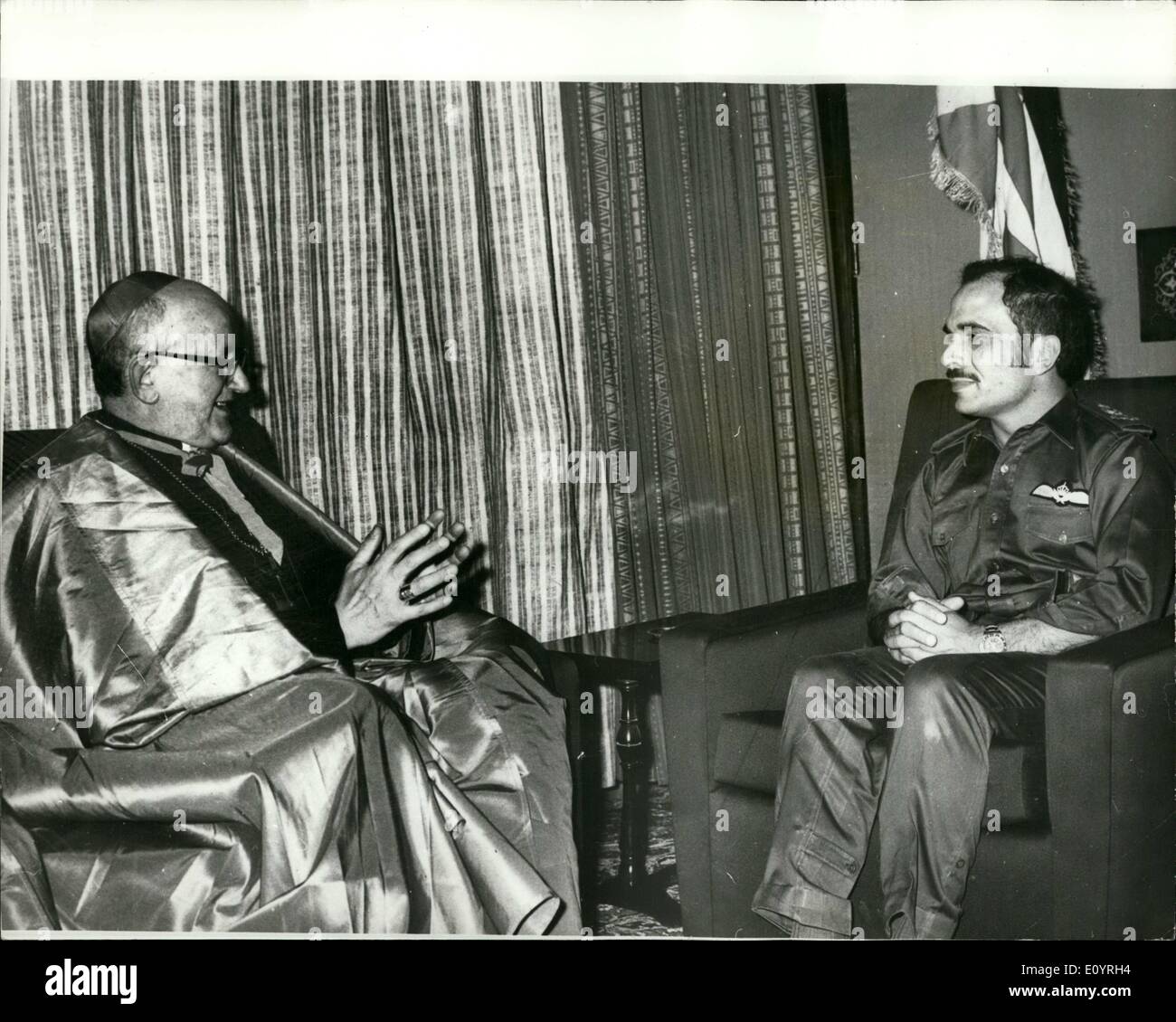 Apr. 04, 1971 - King Hussein meets Latin Patriarch of Jerusalem: King ...