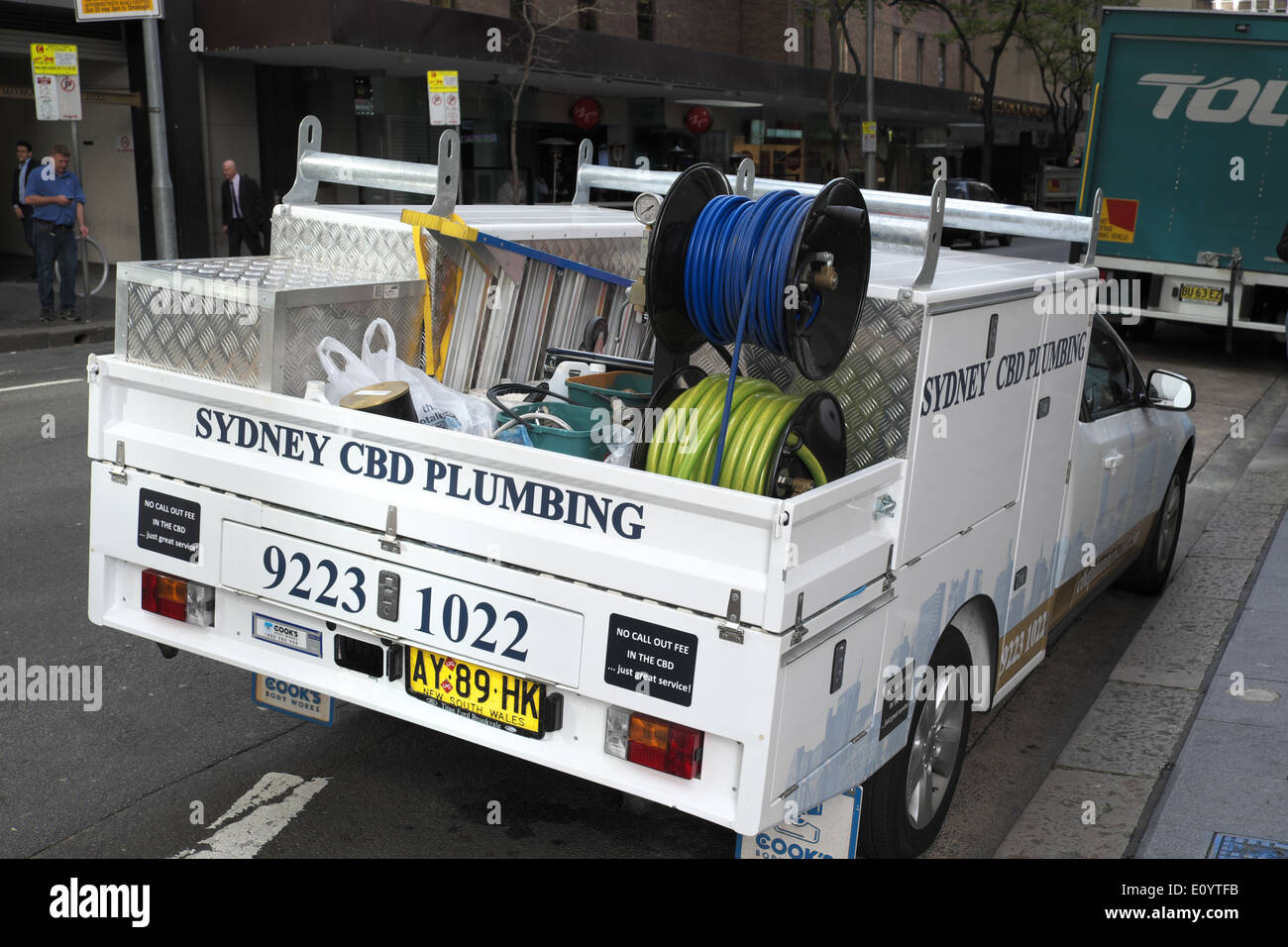 sydney cbd plumbing ute parked in city centre,sydney,nsw,australia ...