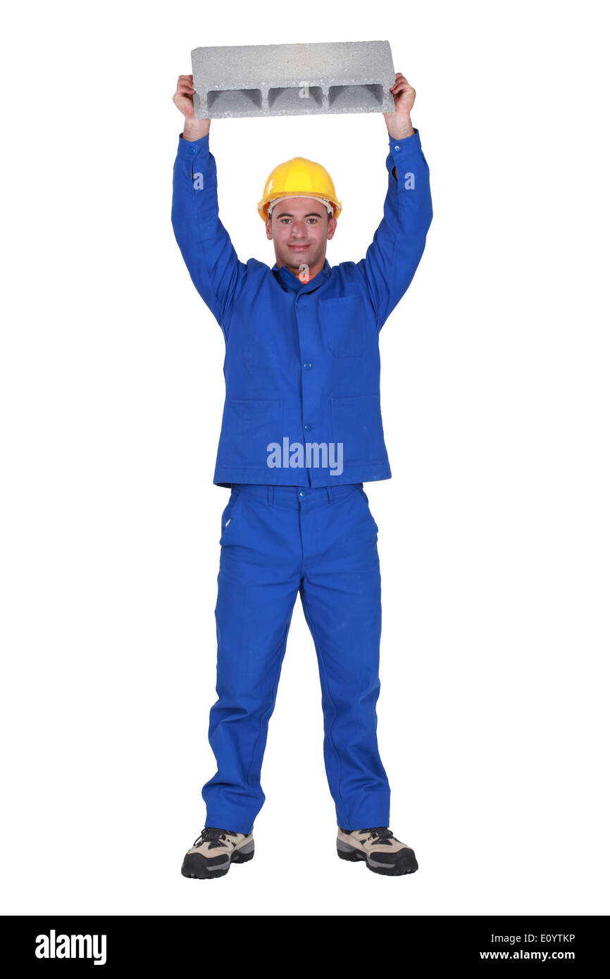 Blue house building concrete Cut Out Stock Images & Pictures - Alamy