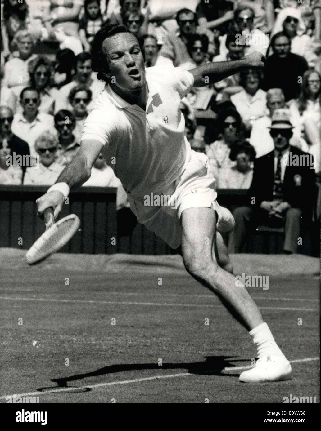Jun. 22, 1971 - Tennis At Wimbledon - Second Day: Photo shows Tom Okker ...