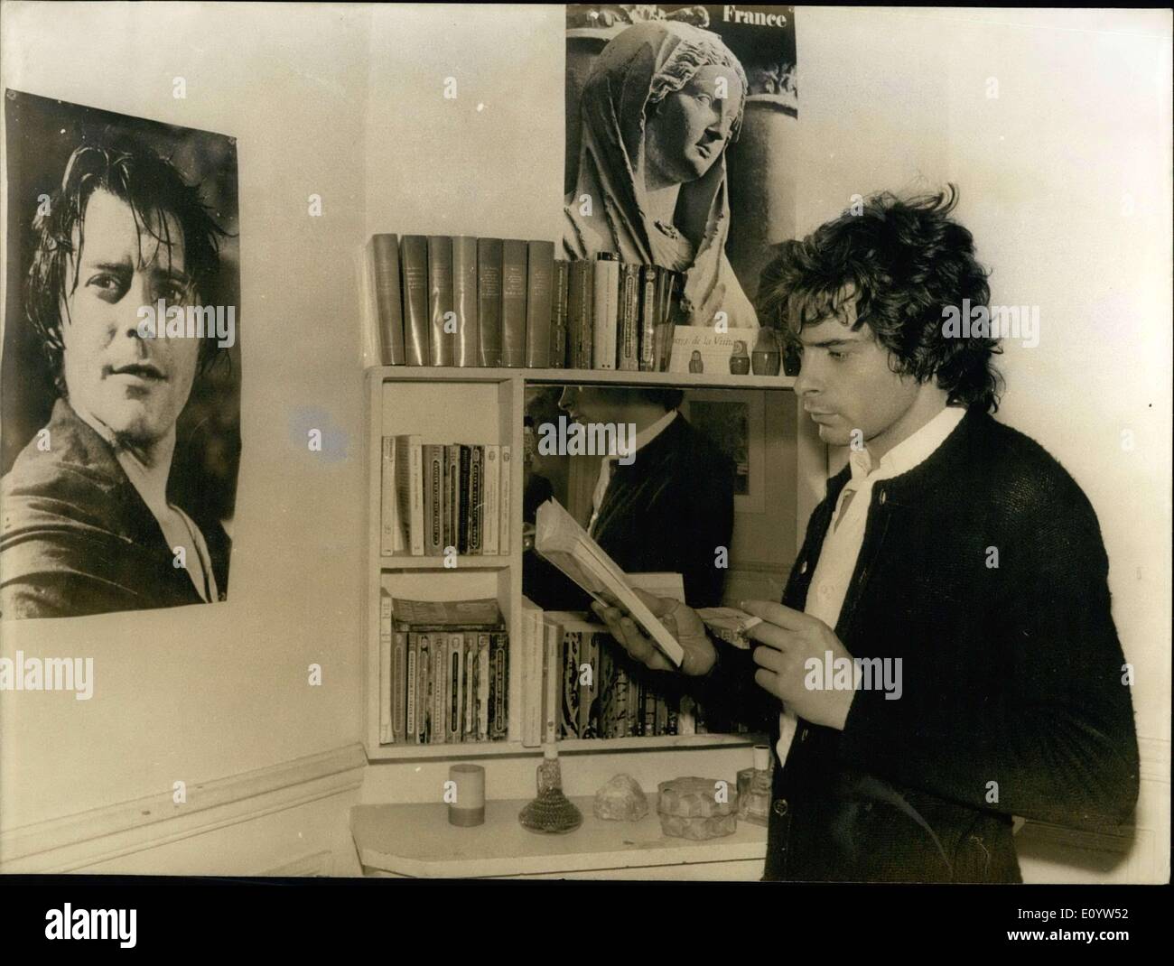 Jul. 05, 1971 - French Comedian Jacques Weber at his Paris Apartment ...