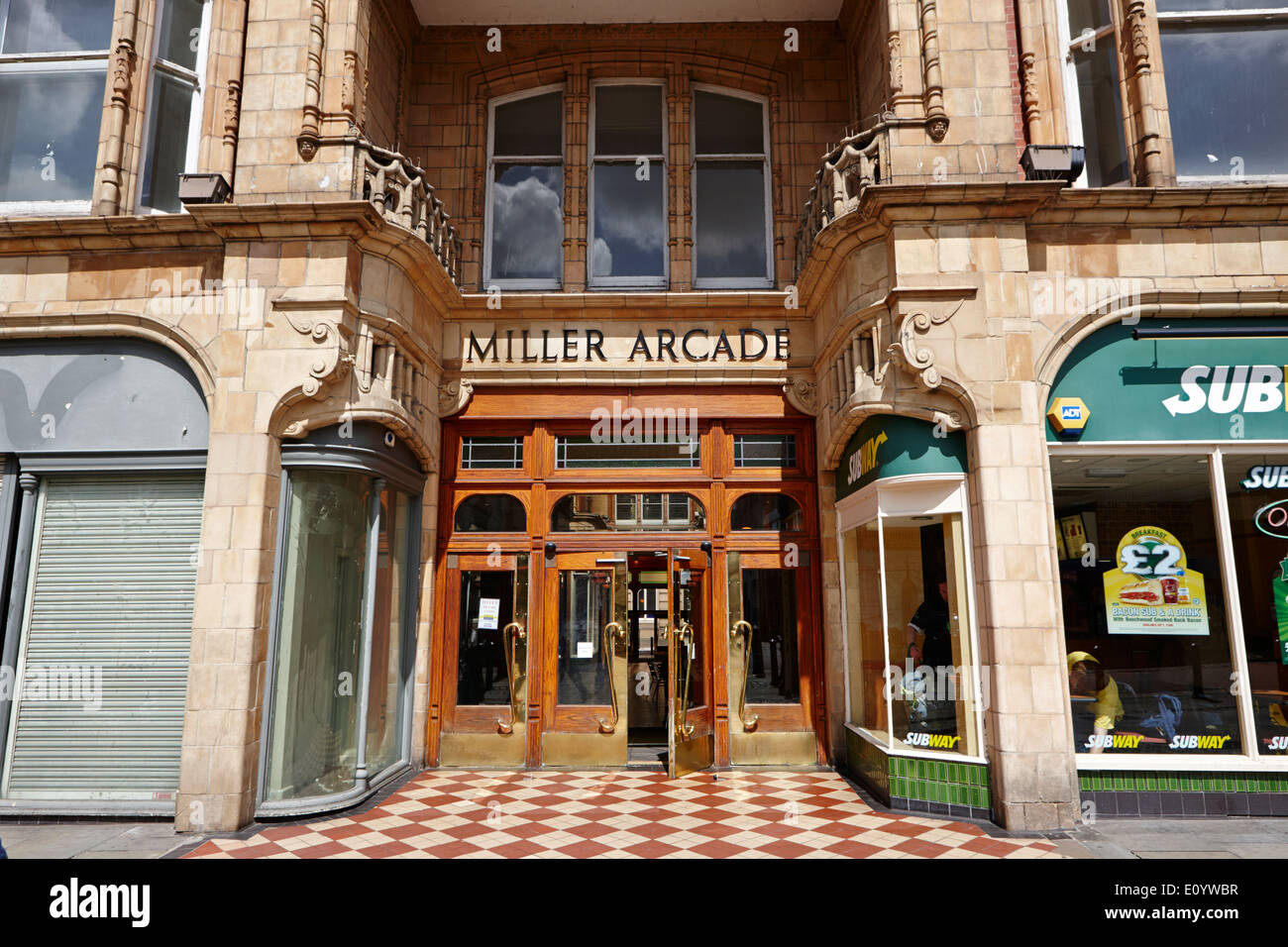 entrance to miller arcade specialist shopping centre Preston Lancashire ...