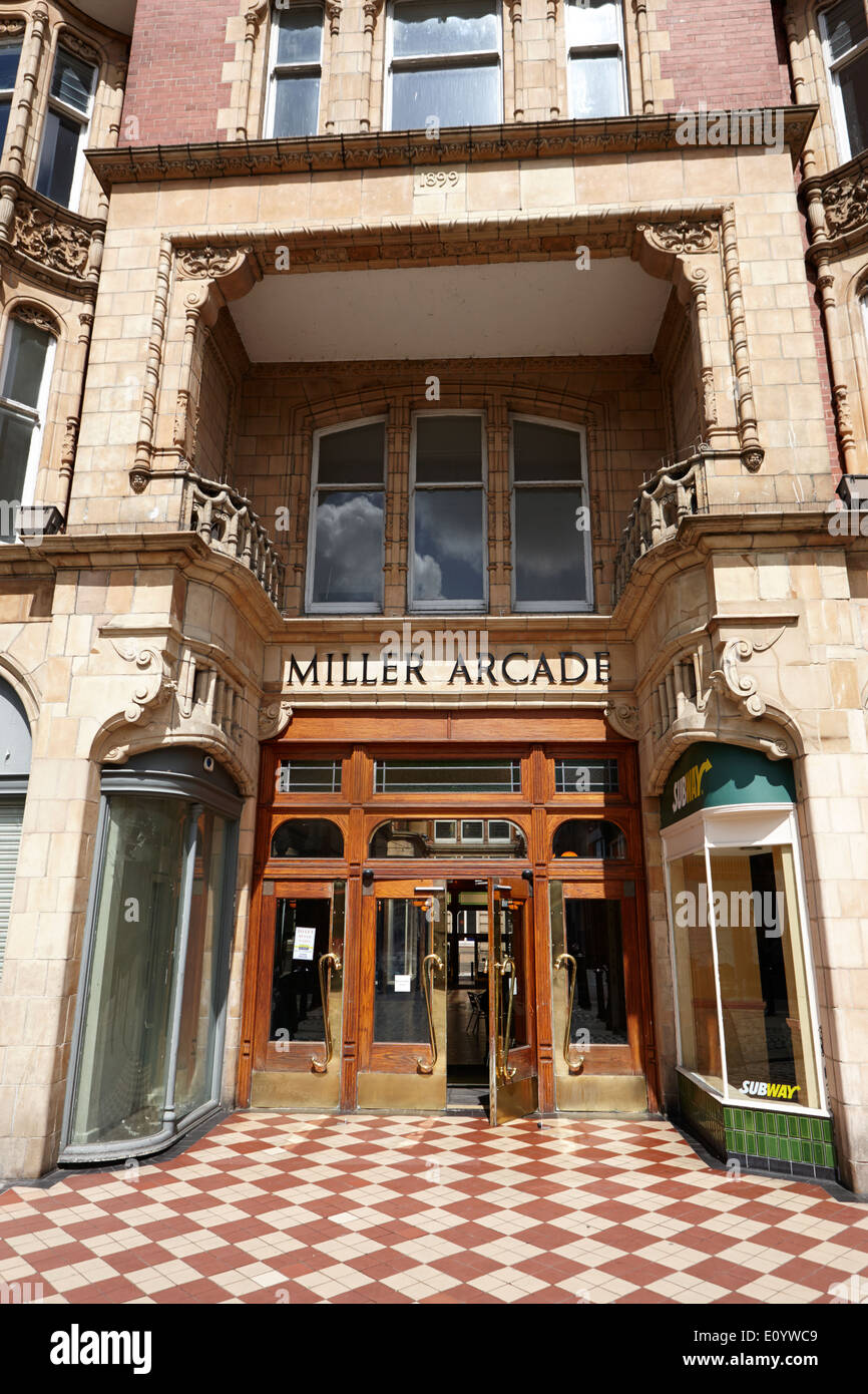 entrance to miller arcade specialist shopping centre Preston Lancashire ...