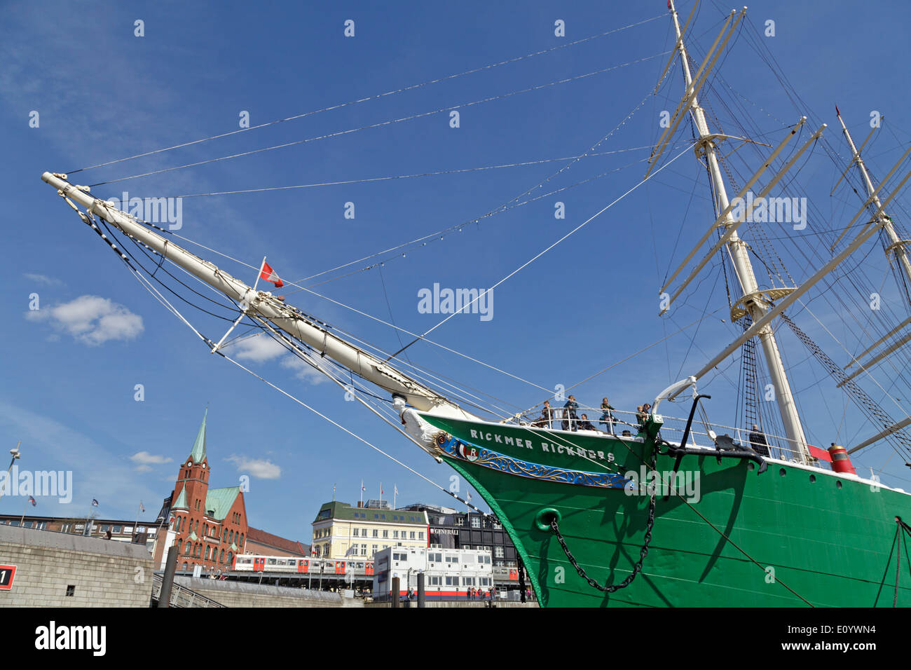 museum sailing ship ´Rickmer Rickmers´, Landungsbruecken (Jetties ...