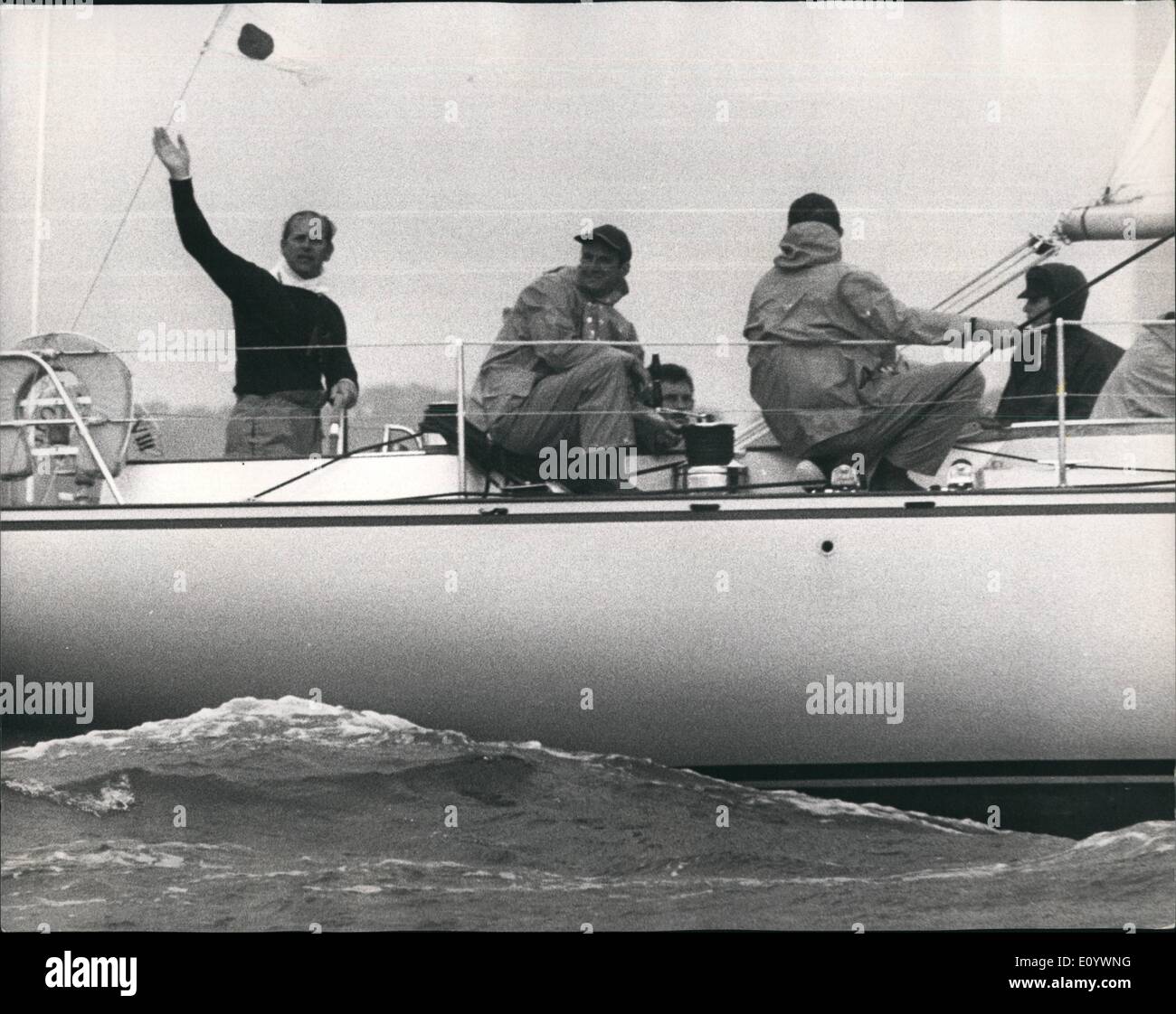 Aug. 08, 1971 - Princess Anne goes sailing at Cowes: For the first time ...