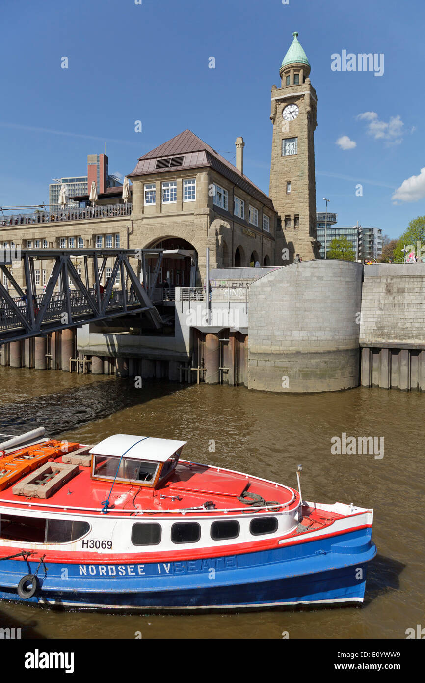 Hamburg harbor clock tower hi-res stock photography and images - Alamy