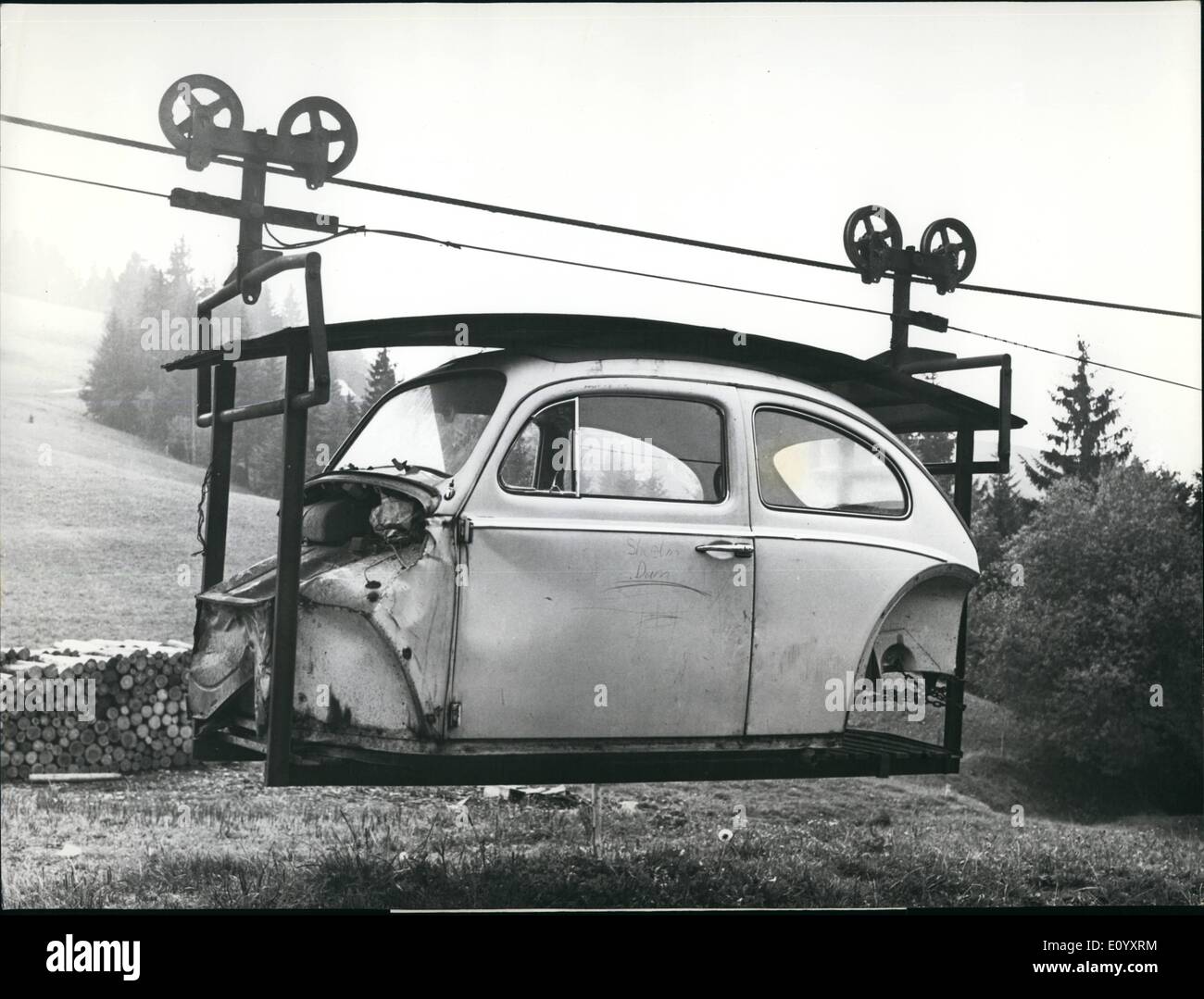Oct. 10, 1971 - A Volkswagen as cable car cabin: What do you do with a ...