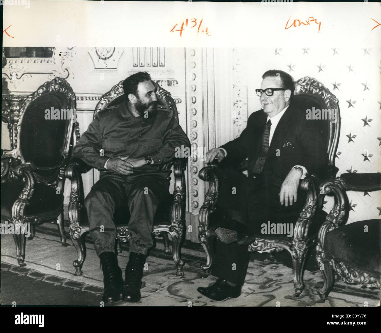 Nov. 11, 1971 - Castro in Chile: Major Fidel Castro, Prime Minister of ...