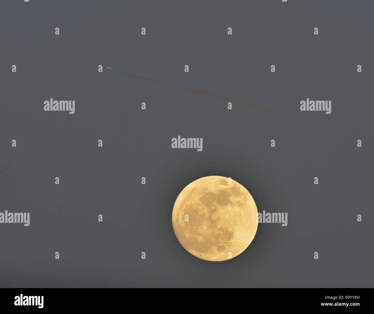 Moon with aircraft hi-res stock photography and images - Alamy