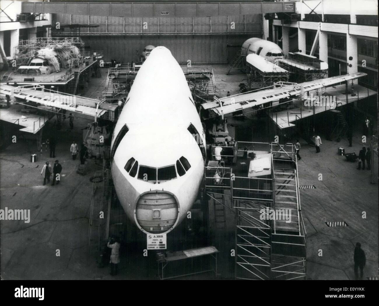 Dec. 03, 1971 - Fuselage of Airbus A 300 B on Assembly Line at Airbus ...