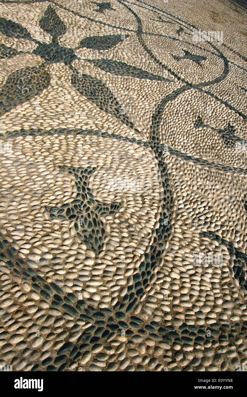 Greek stone floor design, Rhodes Island, Afantou, Greece Stock Photo ...