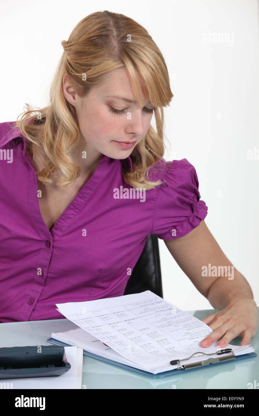 A female accountant Stock Photo - Alamy
