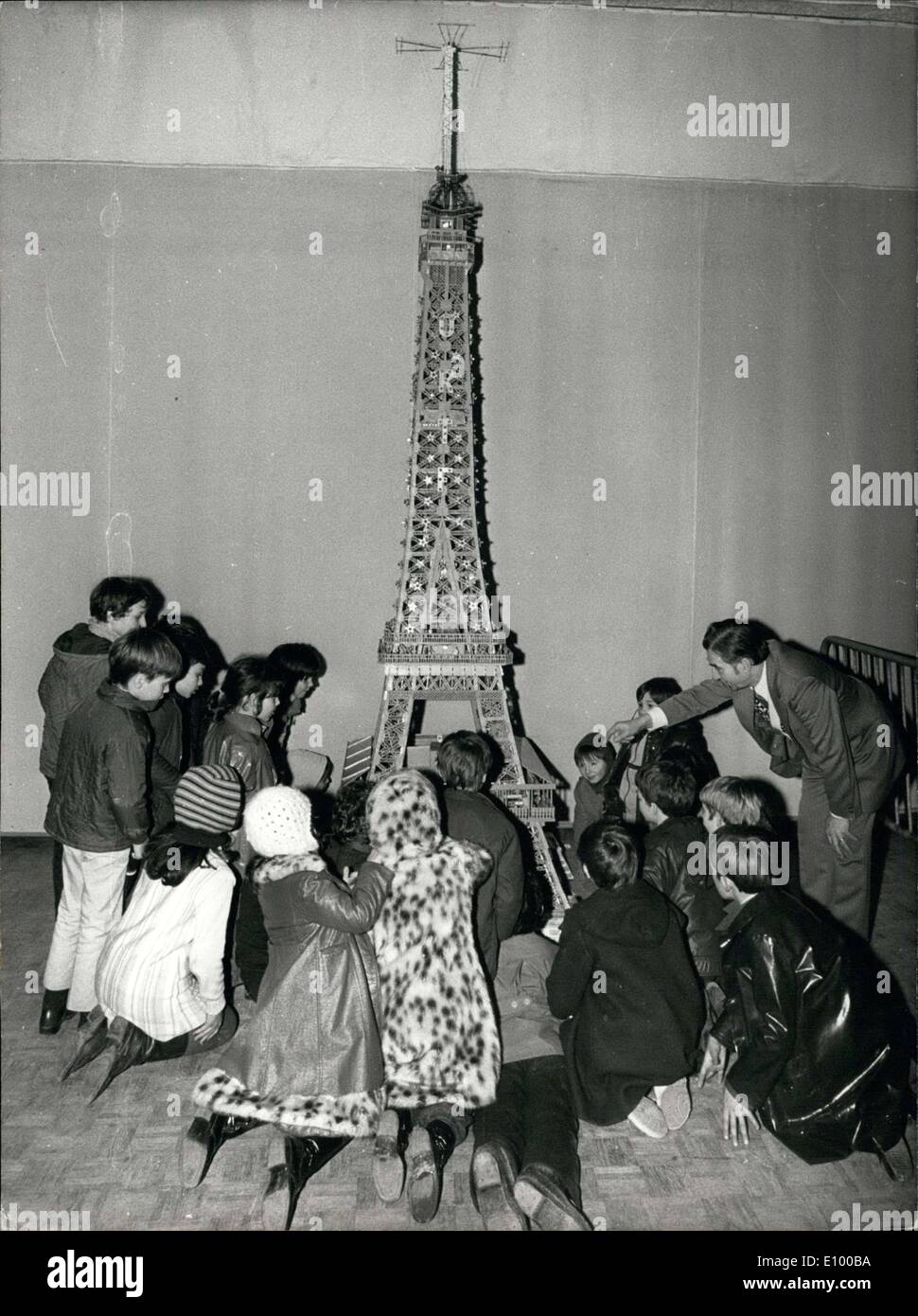 Jan. 05, 1972 - Matchstick Eiffel Tower Built by Resident of Viry ...