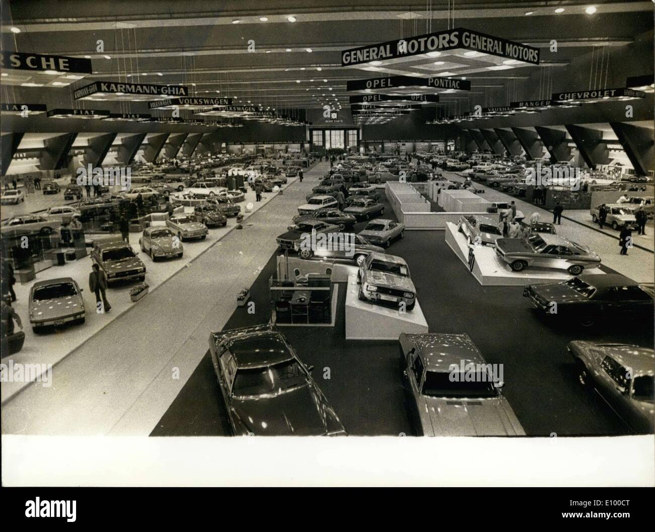 Jan. 13, 1972 - The Opening of the Auto Show in Brussels Stock Photo ...