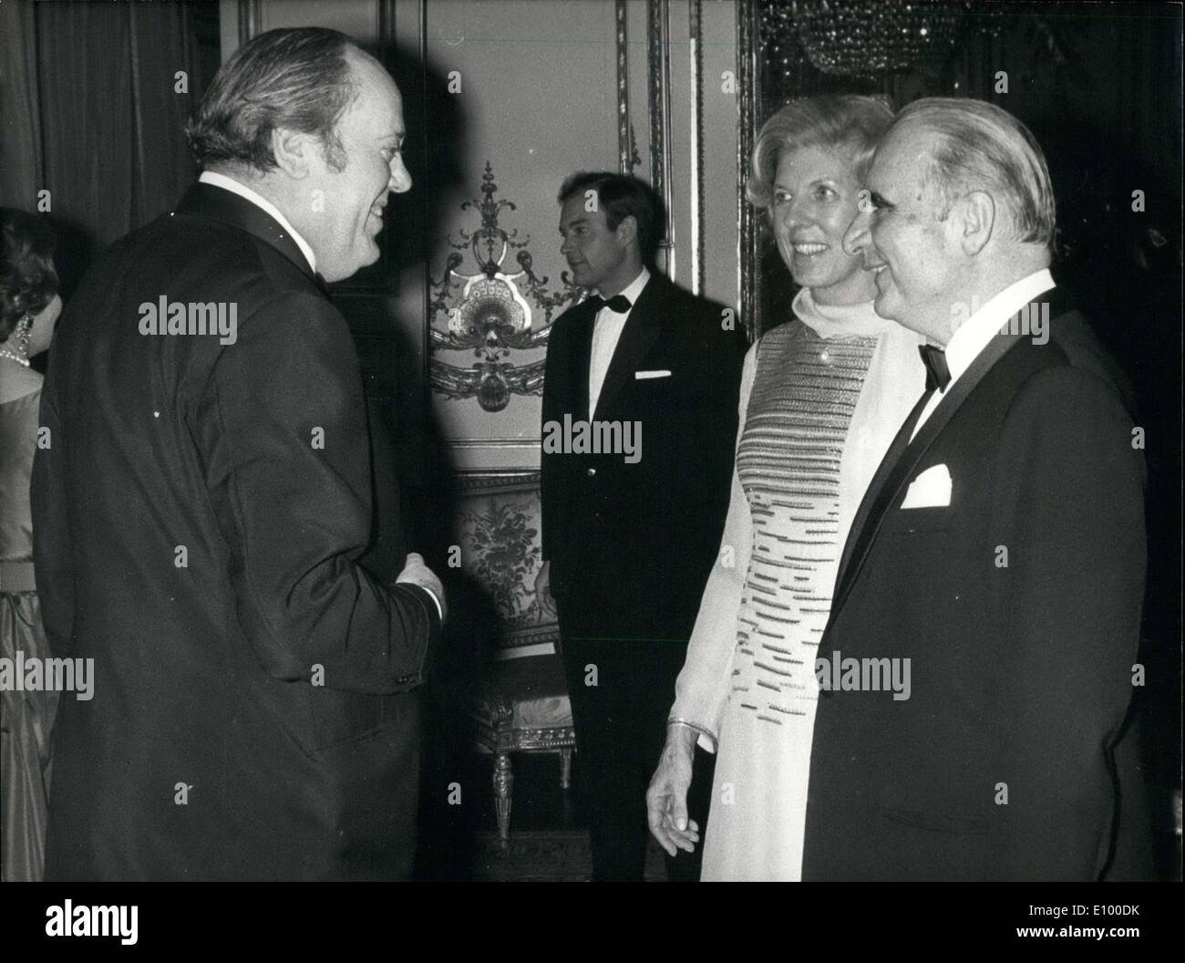 Jan. 19, 1972 - Pompidou and His Wife Welcoming Ambassador Soames in ...