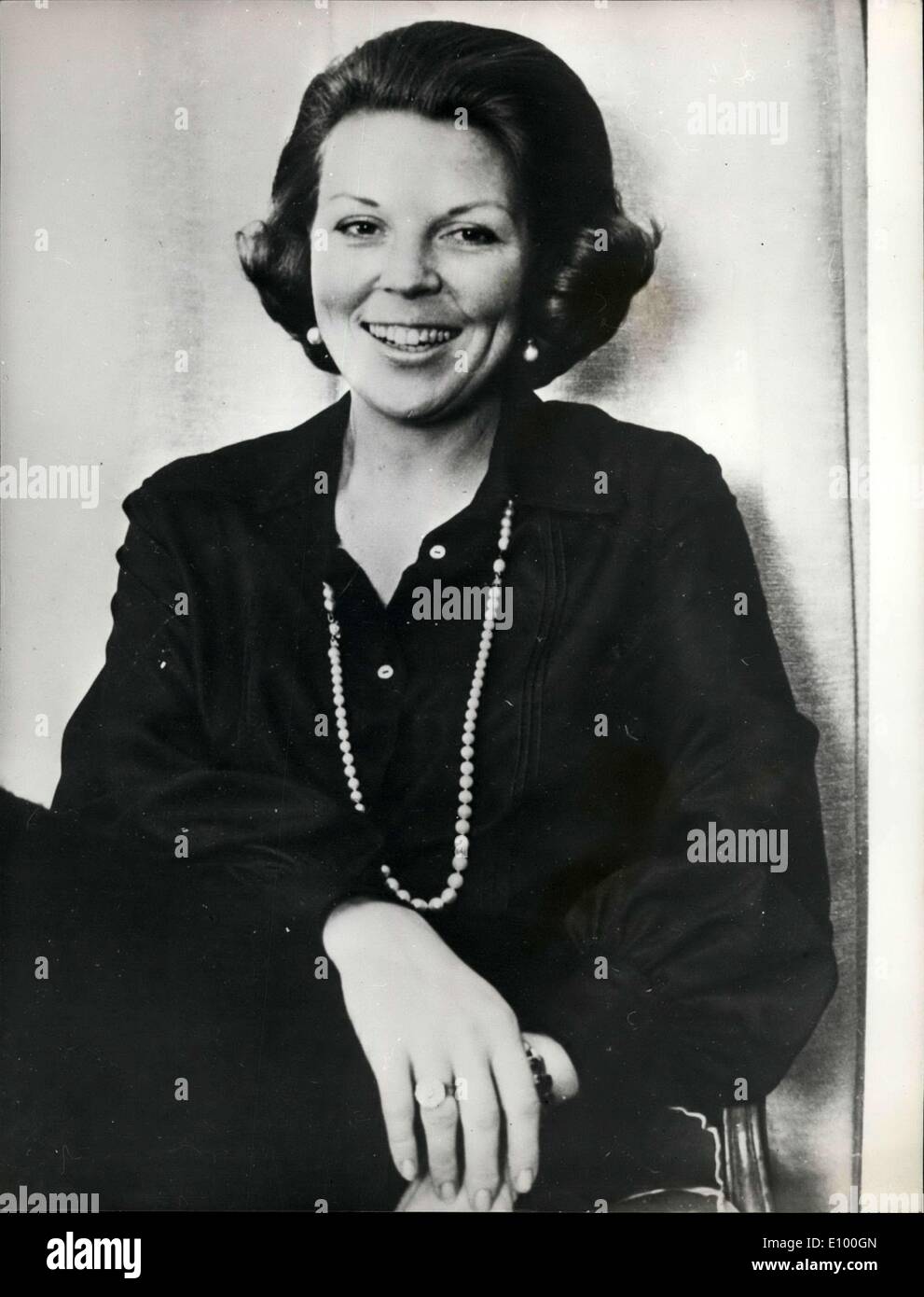 Jan. 31, 1972 - Princess Beatrix is 34 today.: Photo shows birthday ...