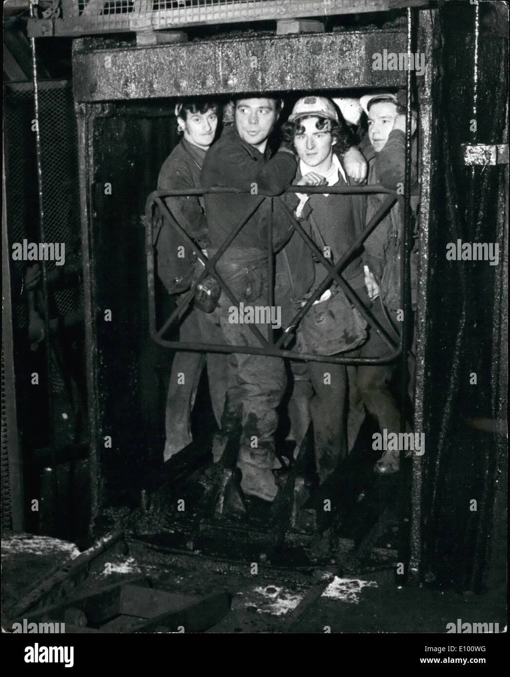 Feb. 02, 1972 - Miners Go Back To Work. Down in the cage again...The ...