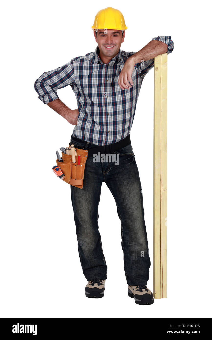 Confident carpenter studio shot hi-res stock photography and images - Alamy