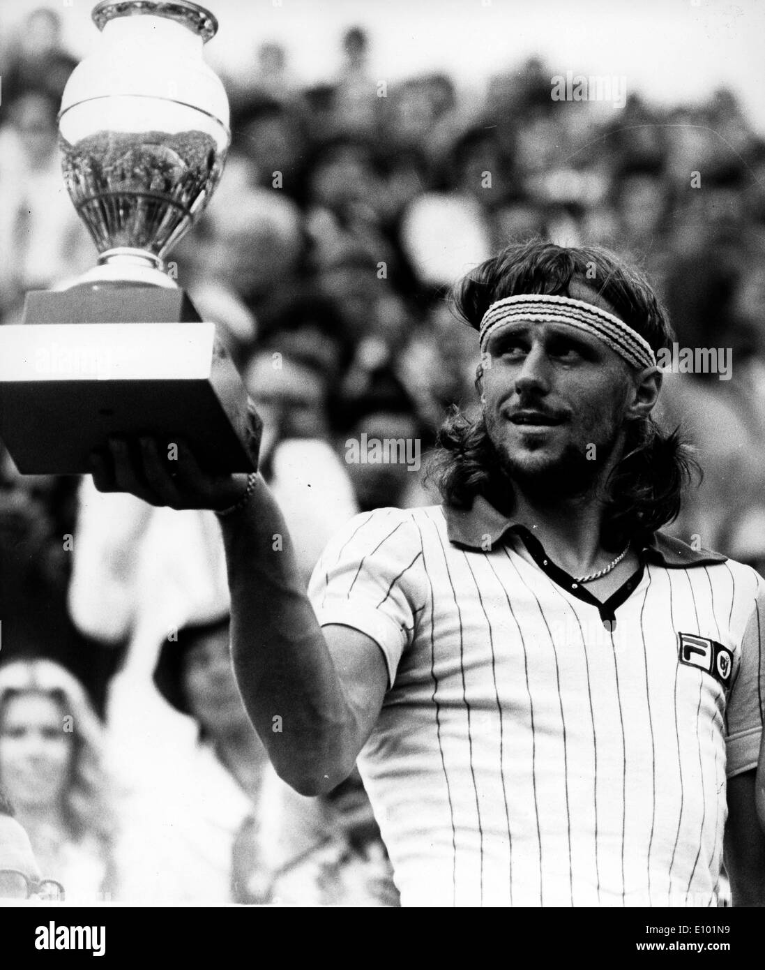 Tennis player Bjorn Borg wins French Open again Stock Photo - Alamy