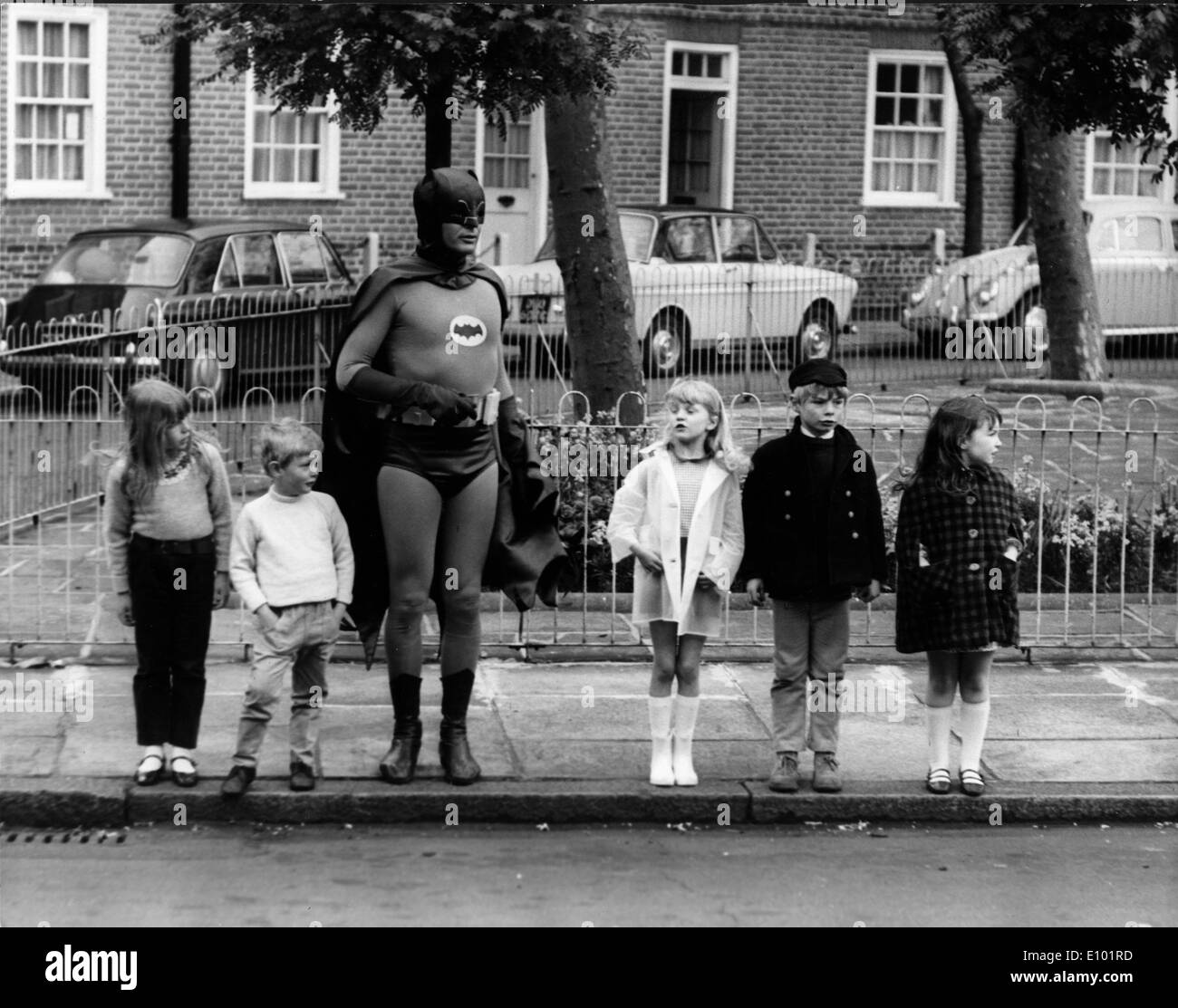 Actor Adam West teaches safety as 'Batman' Stock Photo - Alamy