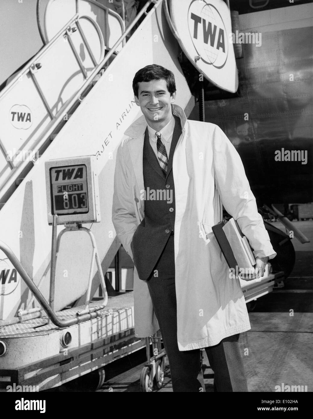Actor Anthony Perkins arrives in New York Stock Photo - Alamy