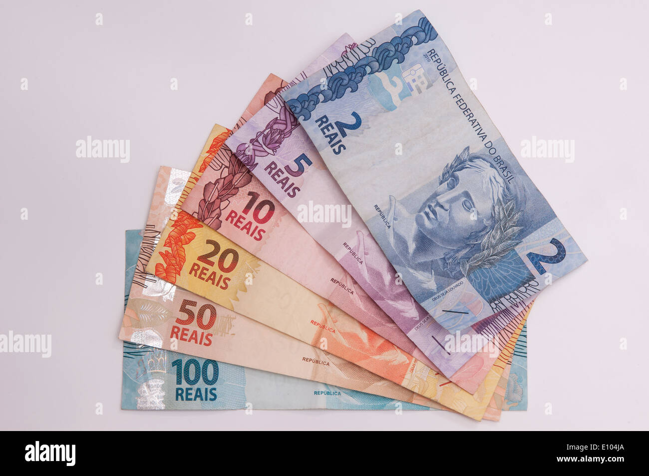 Brazilian currency on white hi-res stock photography and images - Alamy
