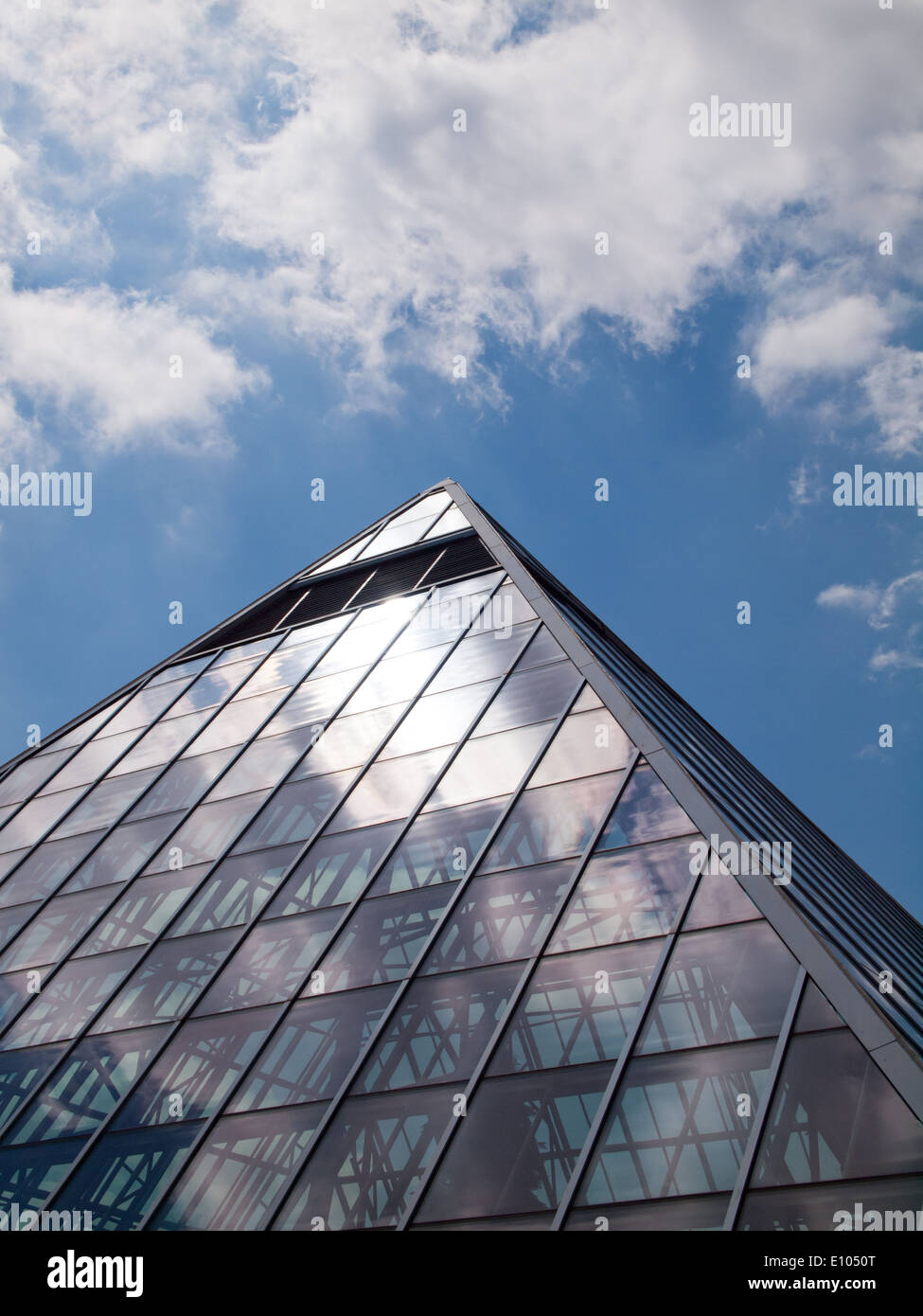 The distinctive glass pyramids of the Muttart Conservatory, a botanical ...