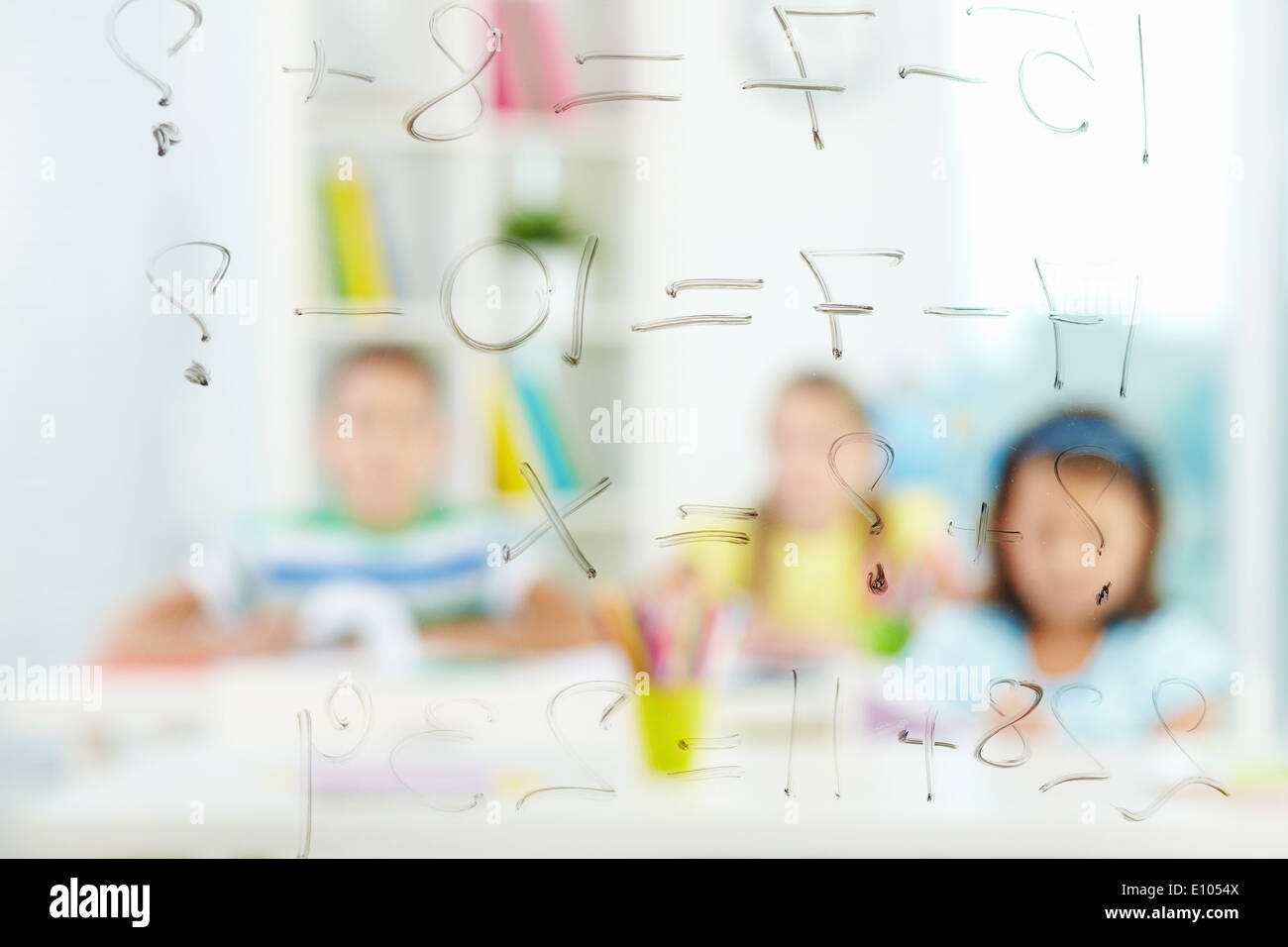 Addition and subtraction on white board hi-res stock photography and ...