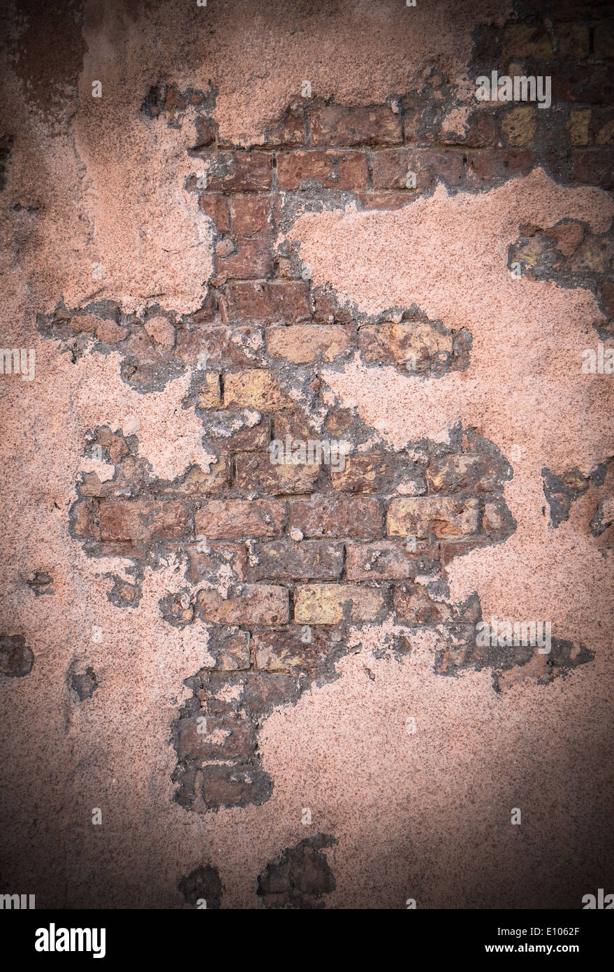 Brick wall damaged plaster hi-res stock photography and images - Alamy