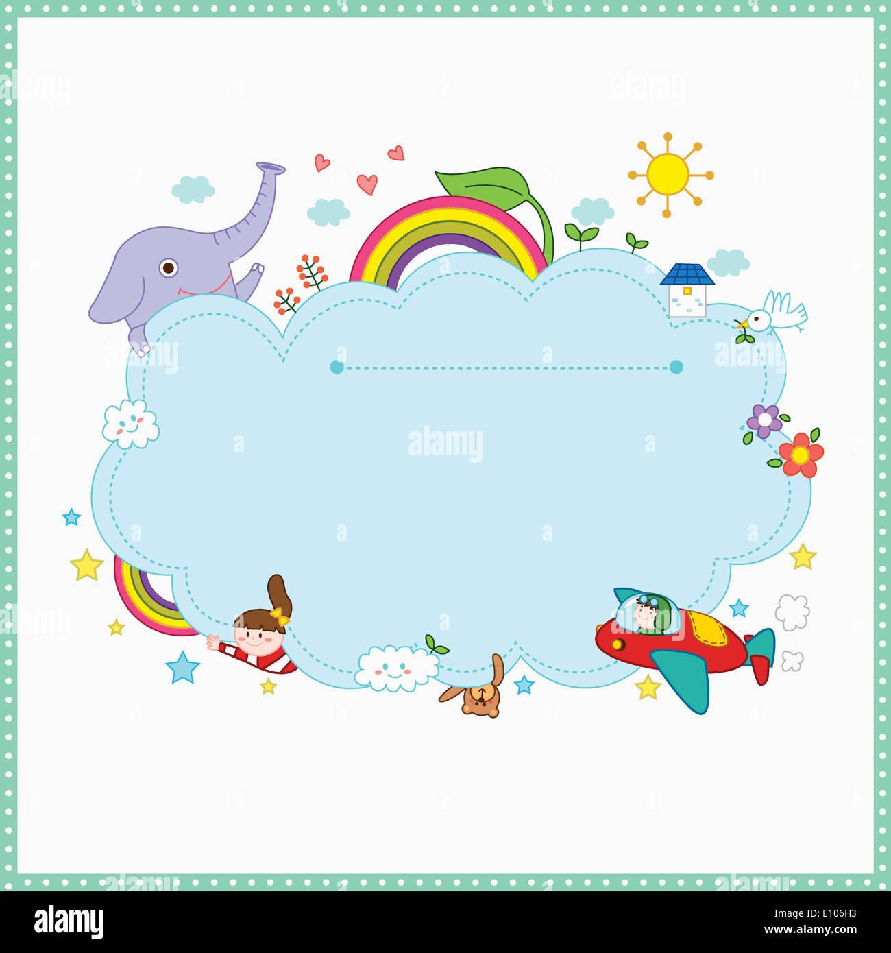 a letter template with a cloud Stock Photo - Alamy