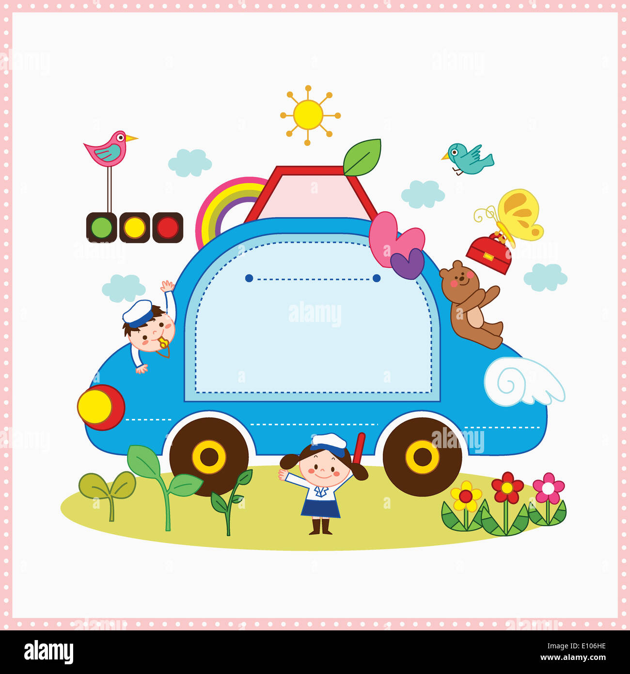 a letter template with a car Stock Photo - Alamy