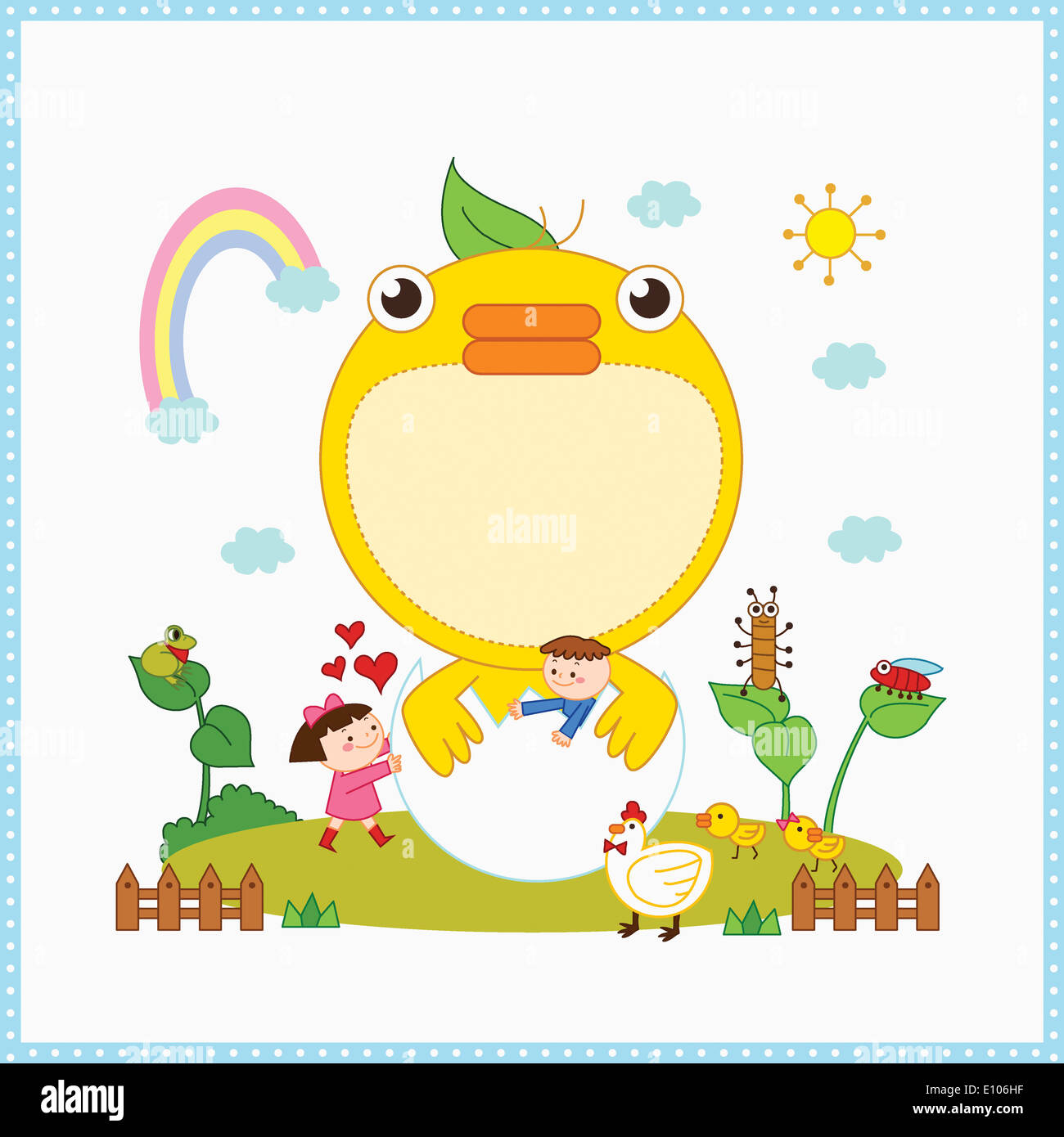 a letter template with a chicken Stock Photo - Alamy