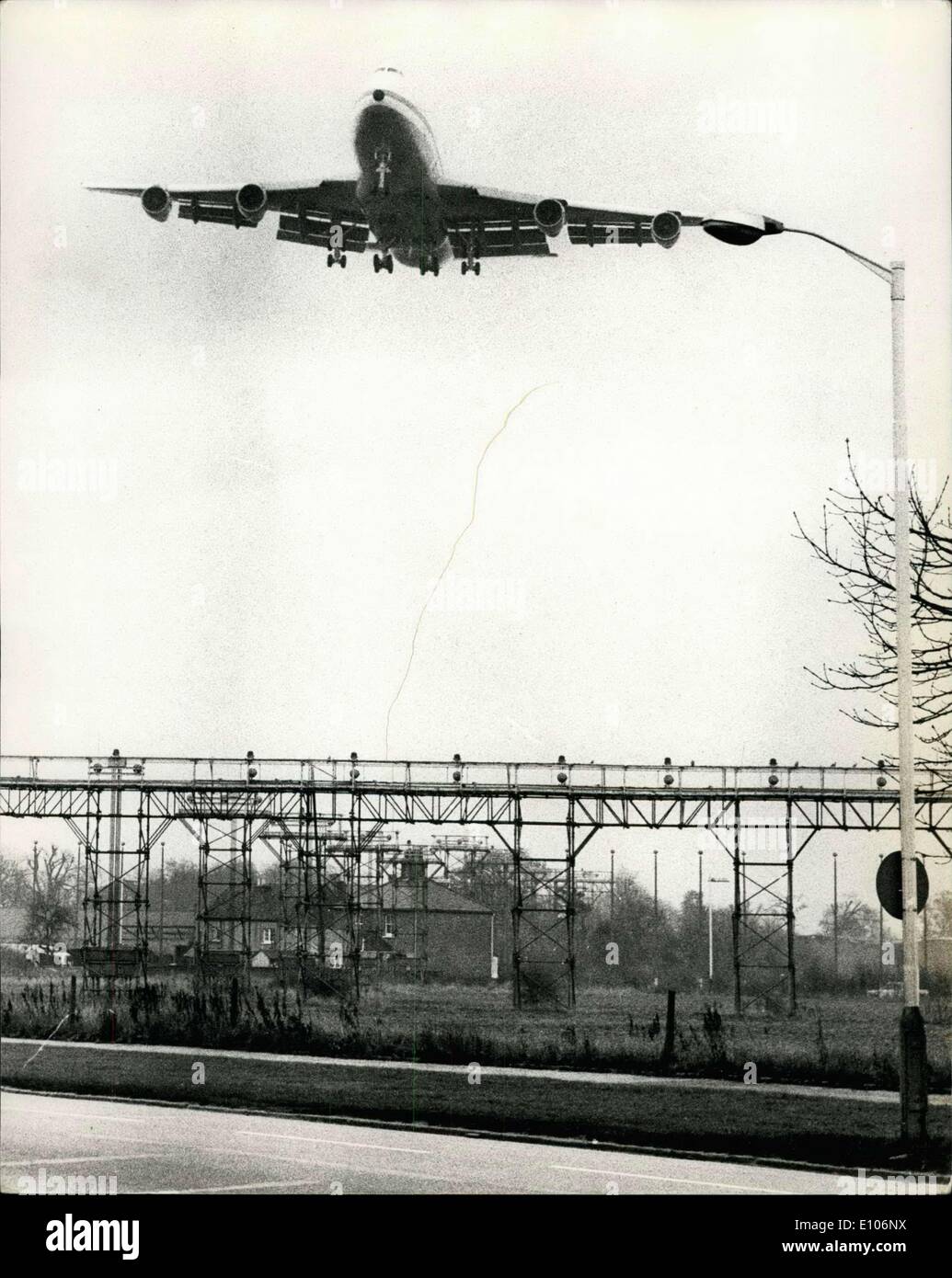Jan. 22, 1970 - Jumbo Jet Arrives In Inaugural Flight: View showing the ...