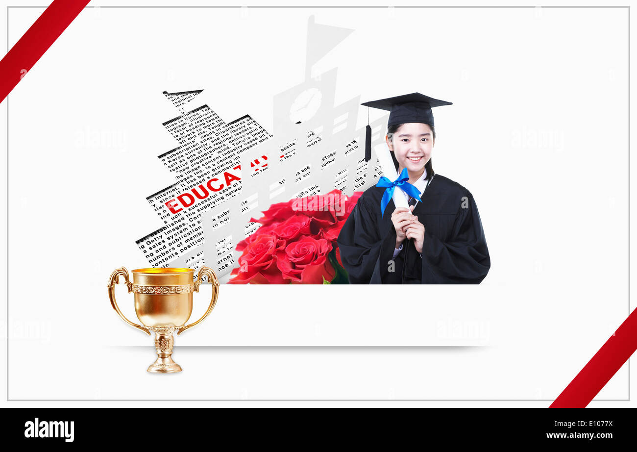 Student graduation diploma trophy hi-res stock photography and images ...