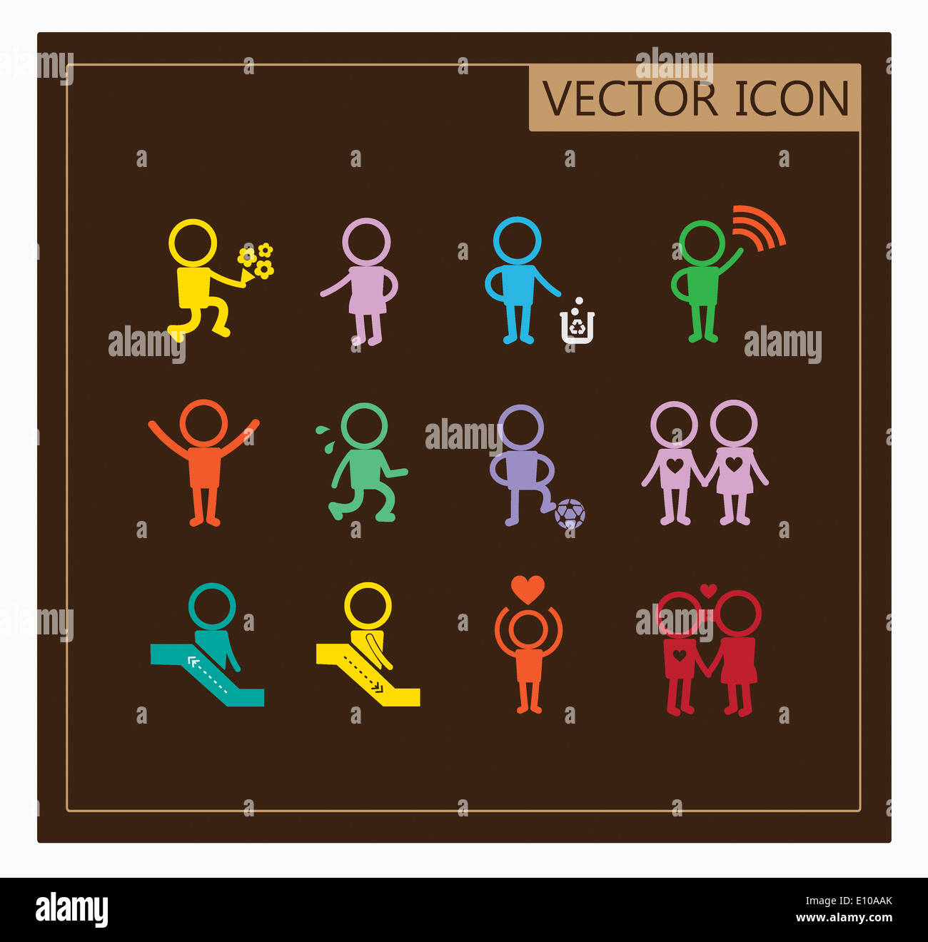 a set of vector icons related to people Stock Photo - Alamy