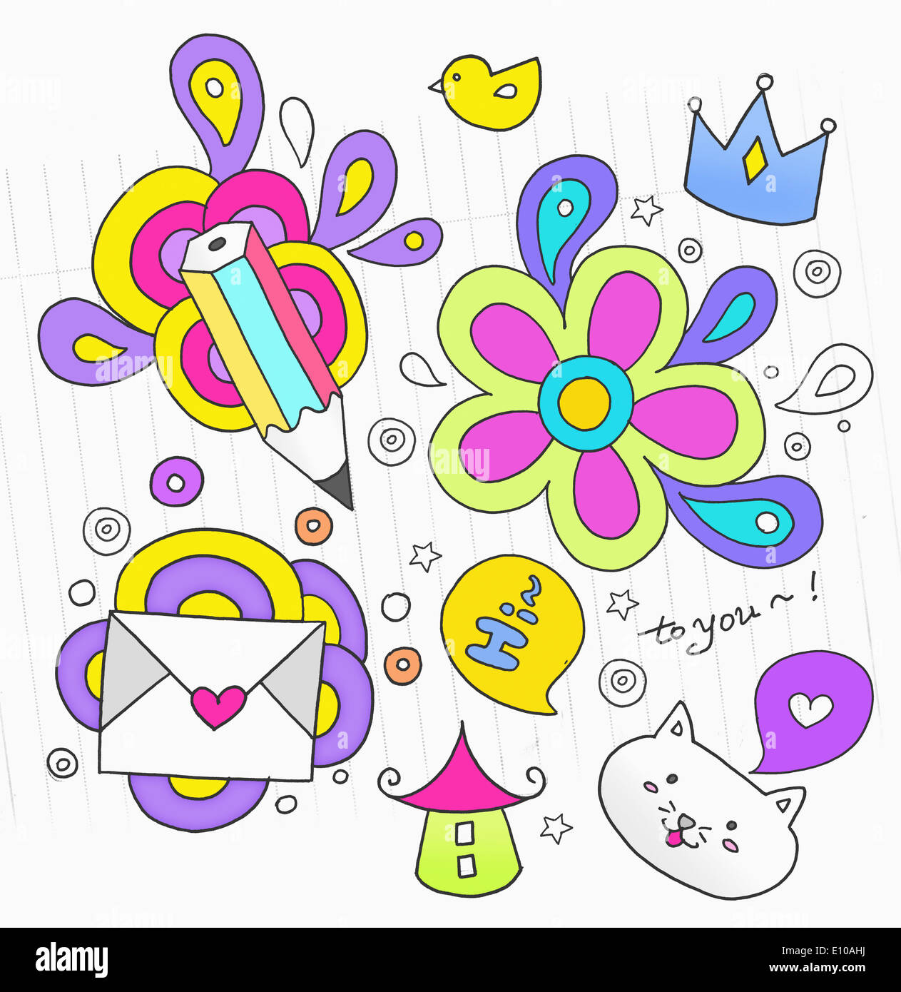 a colorful template with a message theme Stock Photo - Alamy