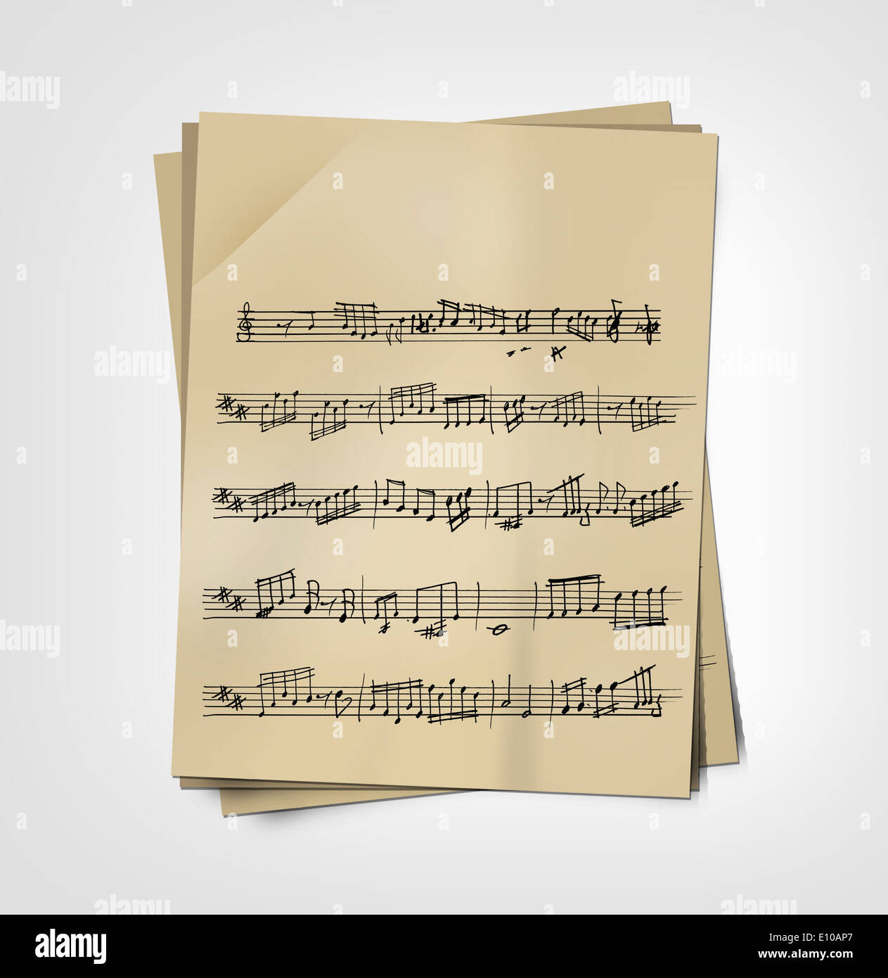 Pile sheet music hi-res stock photography and images - Alamy