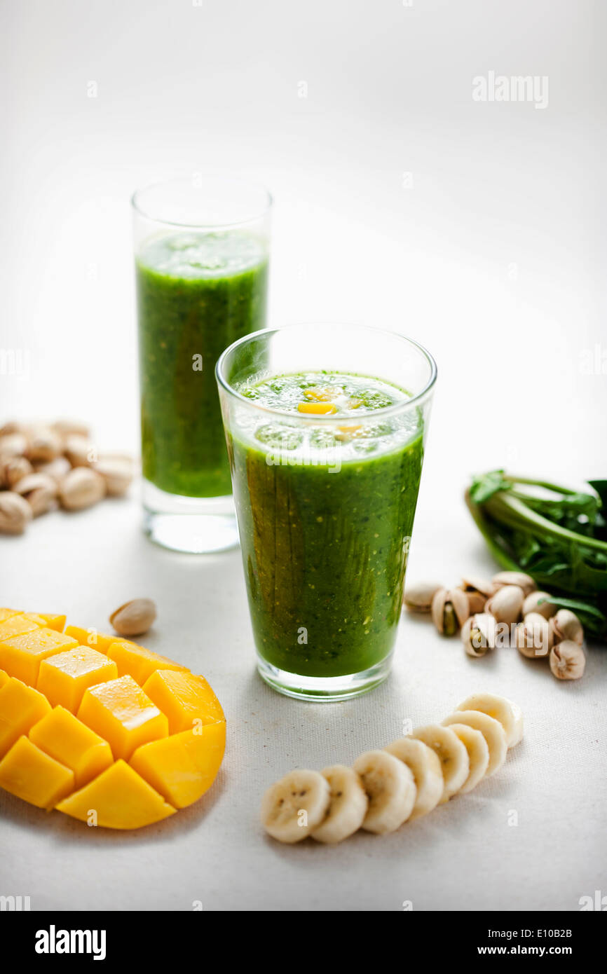 Smoothies pineapple banana in hi-res stock photography and images - Alamy