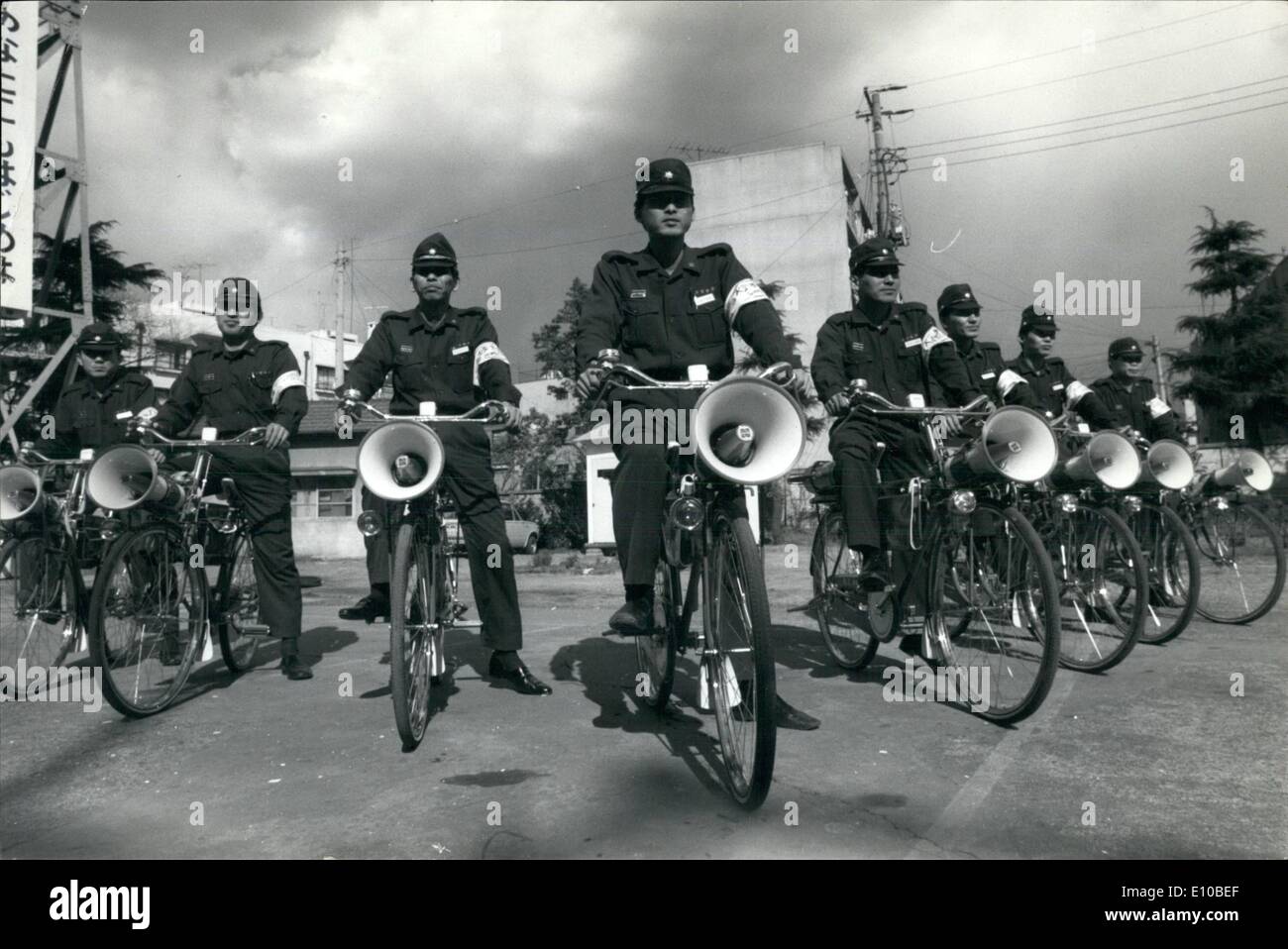 Mar. 03, 1972 - Firefighters on bicycles; Tokyo firemen are patrolling ...