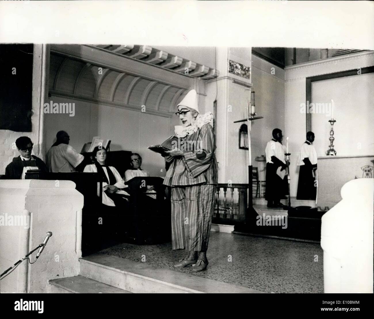 Mar. 13, 1972 - International Circus clown club annual service. Photo ...