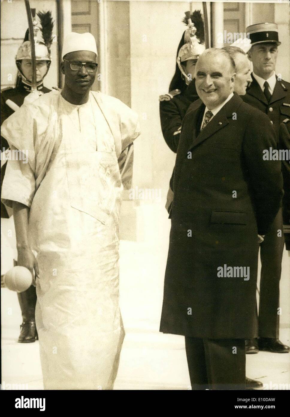 Apr. 24, 1972 - Colonel Moussa Traore and President Pompidou at Elysee ...