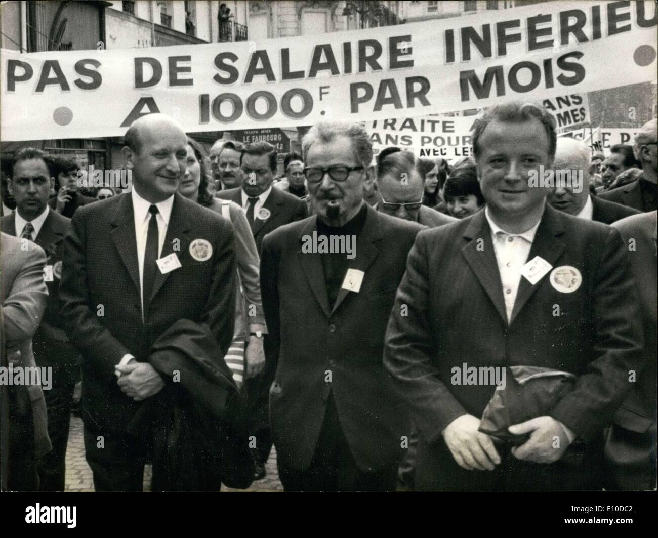 May 01, 1972 - French Line Directors Krasucki, Benoit-Frachon, and ...