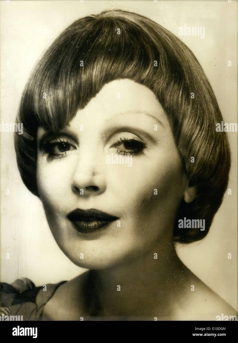 Jul. 11, 1972 - Molinario Hairstyle with Asymmetrical Bangs Stock Photo ...