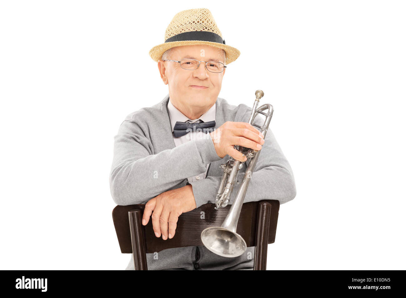 Trumpet trumpeter musician senior hi-res stock photography and images ...
