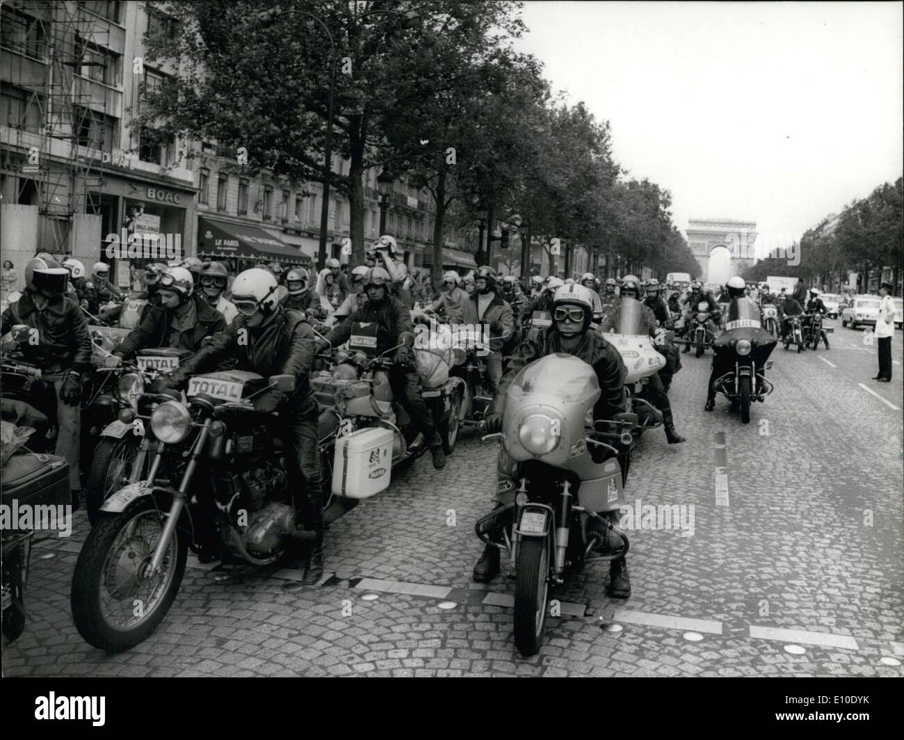 Jul. 31, 1972 - Orion Motorcycle Riders Ready to Depart for Iran Stock ...