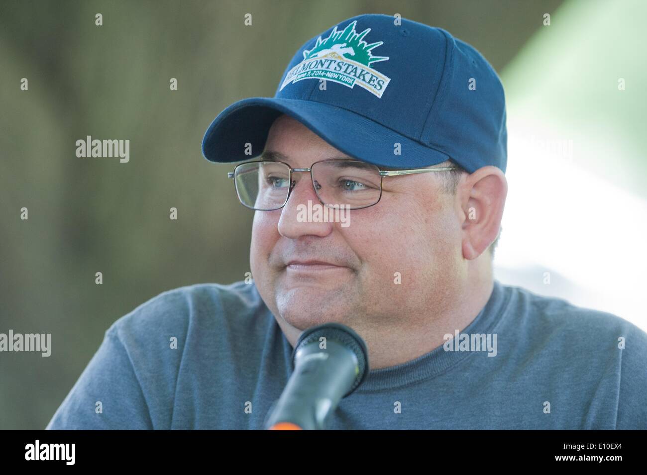 Belmont Park, New York, USA. 20th May, 2014. Assistant trainer ALAN ...