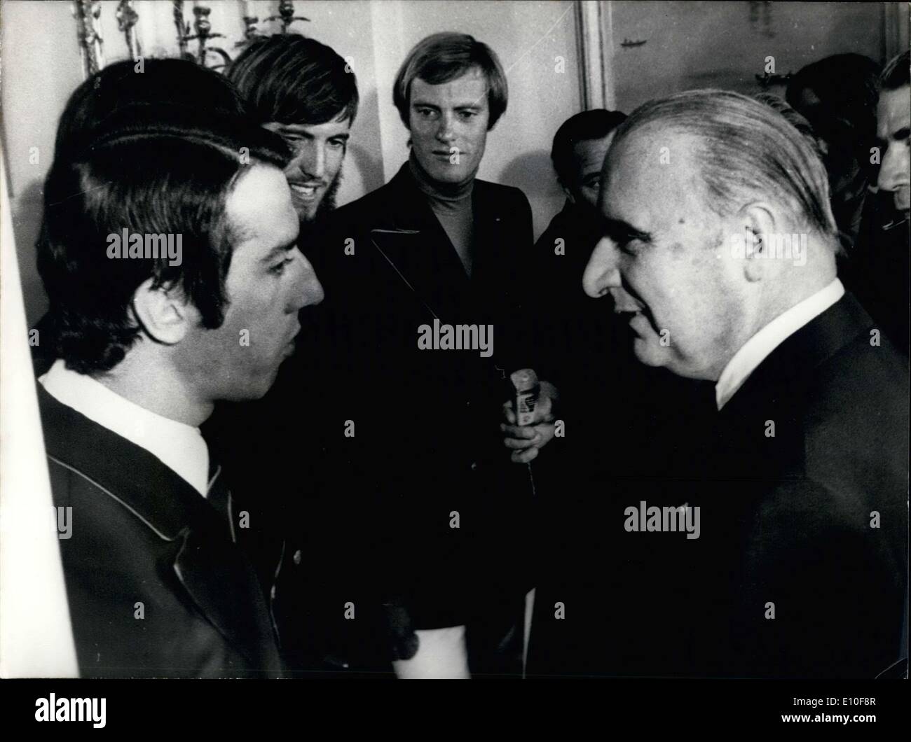 Sep. 10, 1972 - President Pompidou Congratulates Cyclist Daniel Morelon ...