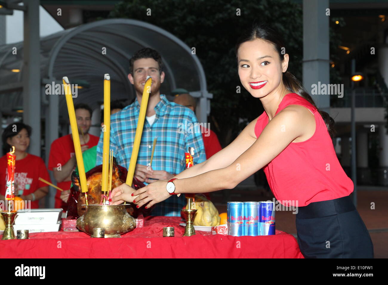Actress Jamie Chung attends pray ceremony of film It`s Already Tomorrow ...