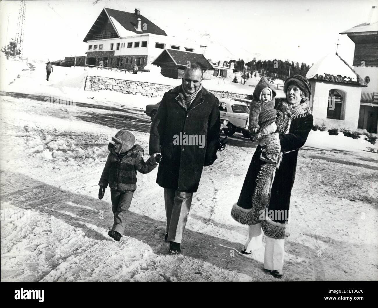 Jan. 01, 1973 - Weekend with Pompidou - the Grand Papa: Pictured at the ...