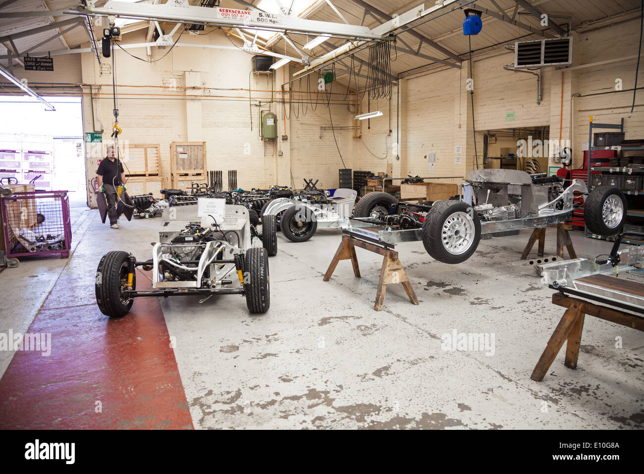 A aluminum chassis of a car at the Morgan Motors Car factory Stock ...